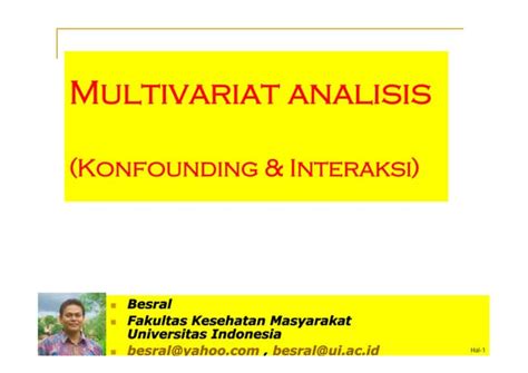 1 Konsep Analisis Multivariat Statappt Compatibility Mode Pdf