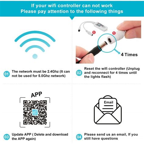 WiFi Wireless LED Smart Controller RGB LED Strip Lights DC V V