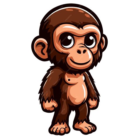 Premium Vector Australopithecus Mascot Vector Illustration On White