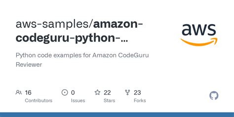 GitHub Aws Samples Amazon Codeguru Python Detectors Python Code Examples For Amazon CodeGuru
