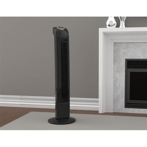 Utilitech 40 In 120 Volt 3 Speed Indoor Black Oscillating Tower Fan