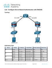 Lab Configure Server Based Authentication With Radius Pdf Lab Configure Server Based
