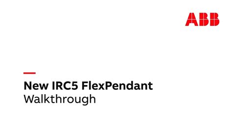 New Irc5 Flexpendant Walkthrough Youtube
