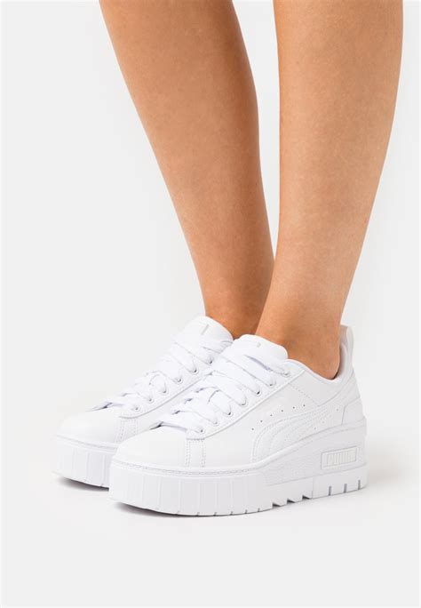 Puma Mayze Wedge Sneakers Laag White Wit Zalando Nl