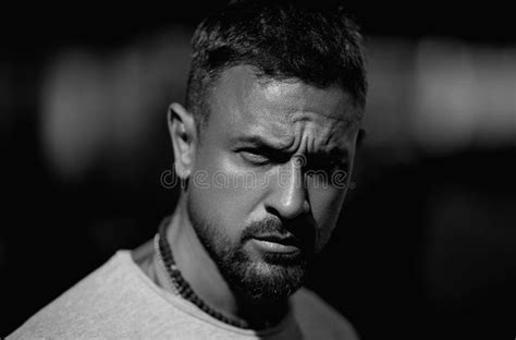 Portrait Of A Man With Naked Muscular Body Stock Image Image Of Naked Masculinity