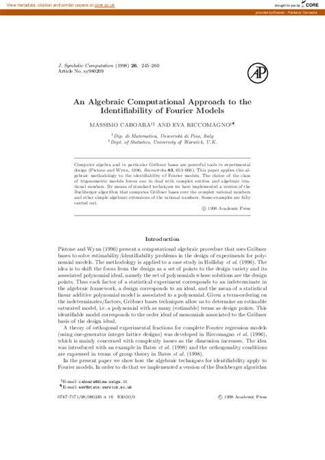 pdf an algebraic computational approach to the identifiability of
