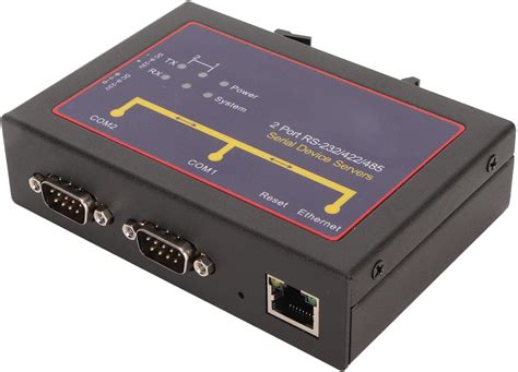 Dual Port Rs232 485 422 Serial Device Server With Ethernet Adapter 10 100mbps Rj45