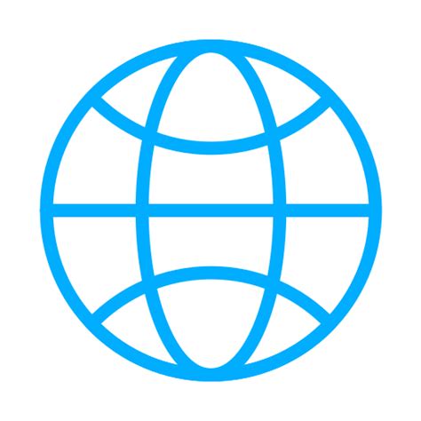 Blue Browser Earth Globe Internet Network Web Icon