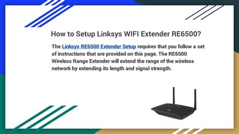 Ppt How To Setup Linksys Wifi Extender Re6500 Powerpoint Presentation Id12123495