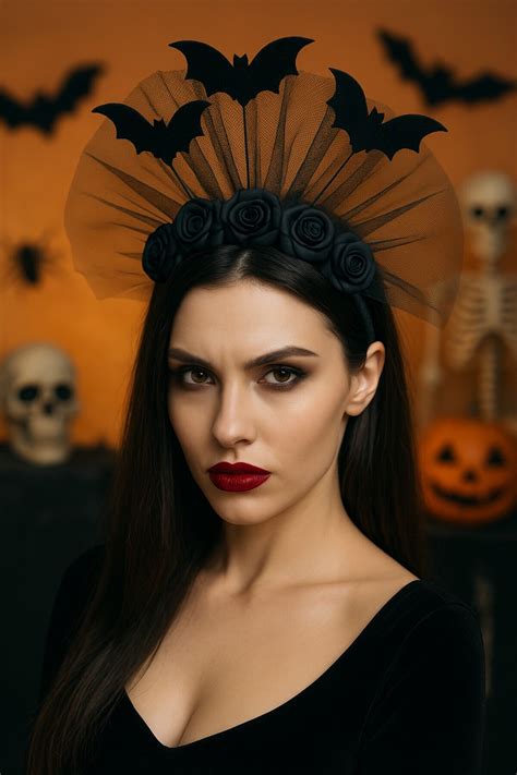 Toyfest Cadılar Bayramı Siyah Gül Ve Yarasa Tüllü Taç Gotik Kostüm Aksesuarı Fiyatı Yorumları