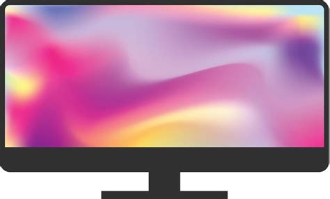 Pc Monitor With Colorful Screen Vector Design 21756224 Vector Art At Vecteezy