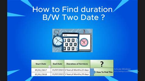 Calculate Years Months And Days Between Two Dates Youtube