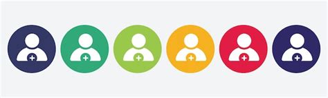 premium vector add user profile icon for web buttons