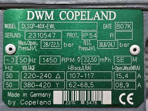 used dwm dlsgp 40x ewl semi hermetic reciprocating compressor freon