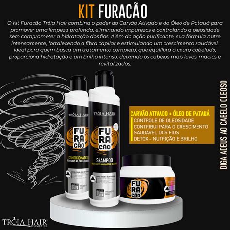 Máscara Furacão Equilíbrio E Hidratação Para Cabelos Mistos Troia