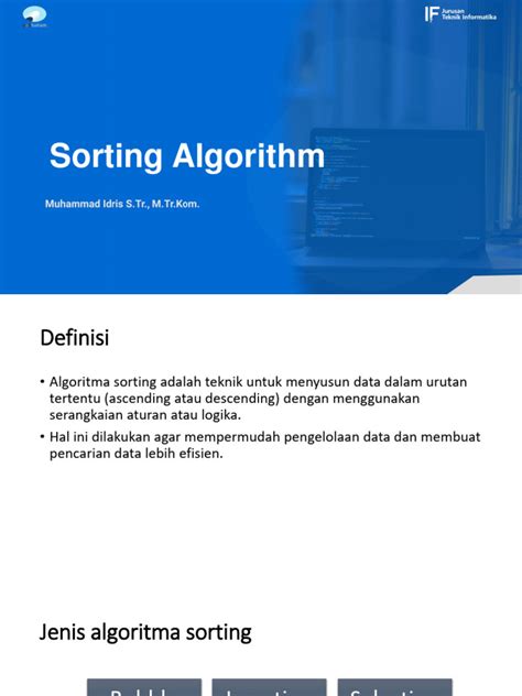 Teori 12 Algoritma Sorting Pdf