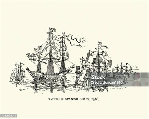 Ilustración De Barcos Españoles Del Siglo Xvi Y Más Vectores Libres De