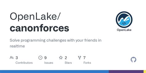 Github Openlake Canonforces Solve Programming Challenges With Your Friends In Realtime