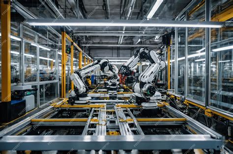 Smart Factory Robots Streamlining Realtime Production Management Premium Ai Generated Image