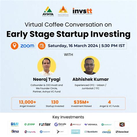Abhishek Kumar On Linkedin 🚀 Angel Investment Coffee Conversation 🚀 Curious About The Ins And