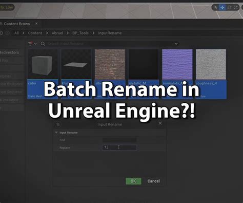 artstation simple unreal batch rename tool — easily rename assets