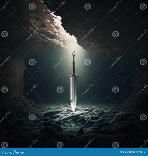 Legendary Fantasy Sword Silver Gold Relic DND RPG Concept Caravaggio Style Painting Generative