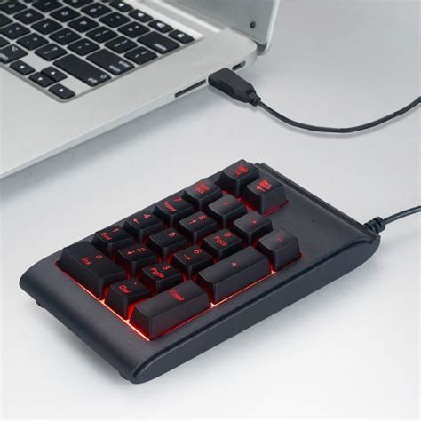 NIKI Three Colors RGB Backlit USB Wired Keyboard Waterproof Number Pad Numeric Keypad Mini