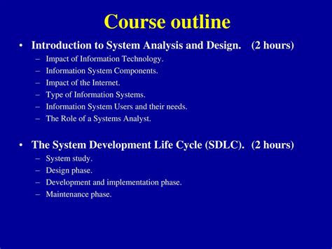 systems analysis and design the systems development environment ppt