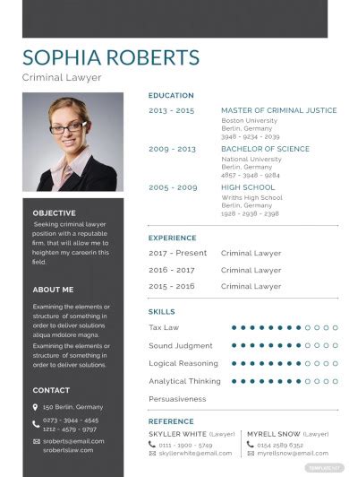 18 Lawyer Resume Templates Doc Excel Pdf