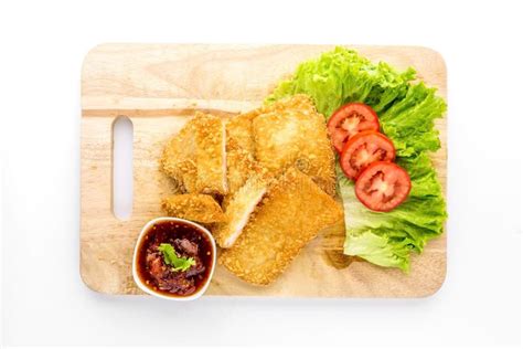 Breaded Fish Chips Stock Image Image Of Meat Fried 245417429