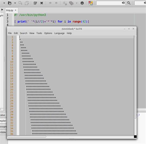 Question Alternitives To General Terminal Output Python Interpreter Scite Linux · Issue