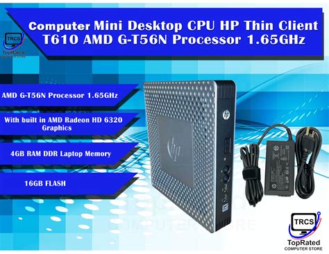 Computer Mini Desktop CPU HP Thin Client T AMD G T N Processor GHz GB RAM GB Flash