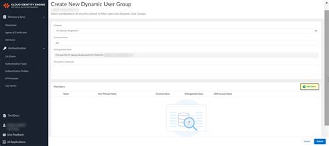 Create A Cloud Dynamic User Group