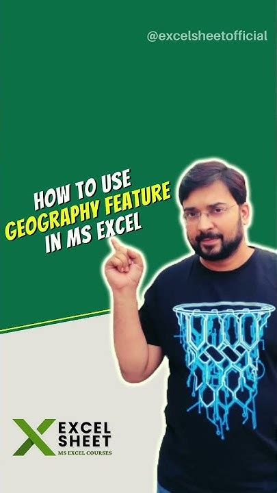 how to use geography feature in ms excel excel tips and tricks shorts