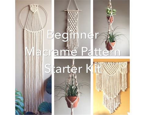 TRIPLE ARTEMIS Macramé Pattern Beginner pdf DIY Wall Hanging Beginner Basic Instructions