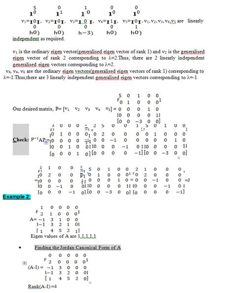 Jordan Canonical Form Generalised Eigen Vectors And Its Applications