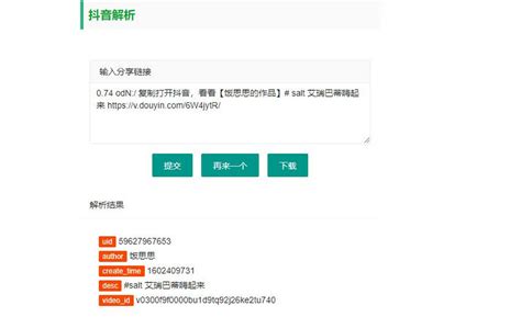 2023最新抖音解析无水印视频下载html源码 小马博客