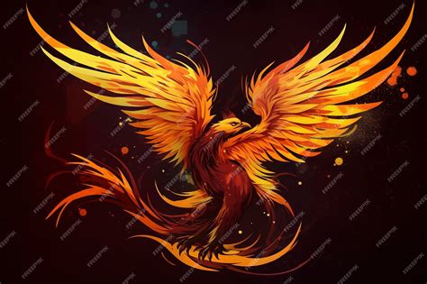 Premium Photo Generative Ai Illustration Of Phoenix Firebird