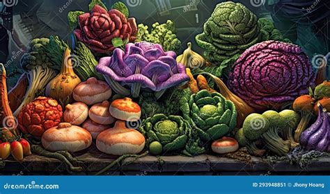 Illustration Various Types Of Vegetables Stock Illustration