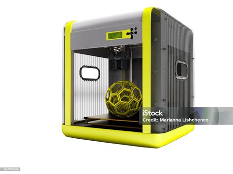 현대 그레이 노랑 기하학적 3d 프린터 그림 안에 흰색 배경에서 가정용 3d 렌더링에 대 한 그림자 고체에 대한 스톡 사진 및 기타 이미지 Istock