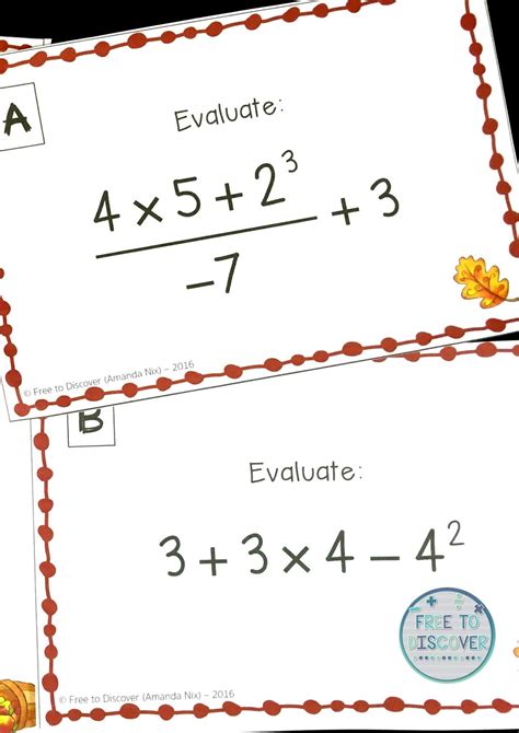 Self Checking Math Activities Free To Discover