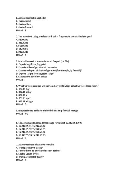 Soal Soal Mikrotik Mtcna 2017 Pdf Ip Address Router Computing