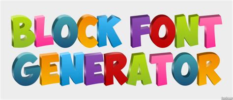 Block Font Generator Text Effect And Logo Design Font