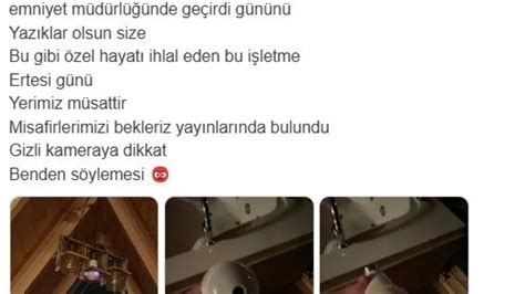 Bungalovda gizli kamera skandalı