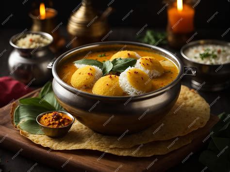Premium Ai Image South Indian Food Idli Sambar With Coconut Chutney