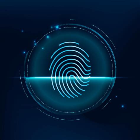 Free Vector | Fingerprint biometric scan vector cyber security technology