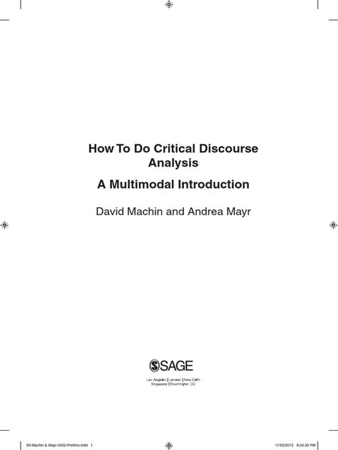 66898 Machin How To Do Critical Discourse Analysis Pdf