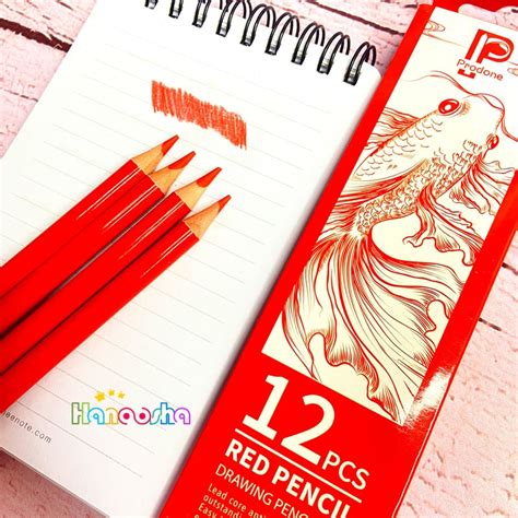 مشخصات، قیمت و خرید بسته 12 عددی مداد قرمز برند Prodone هانوشا