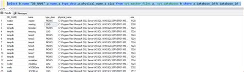 Sql Server Databases Physical File Sizes Sql Server Warrior