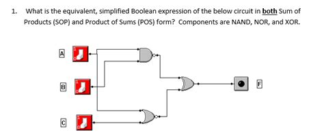 Solved 1 What Is The Equivalent Simplified Boolean